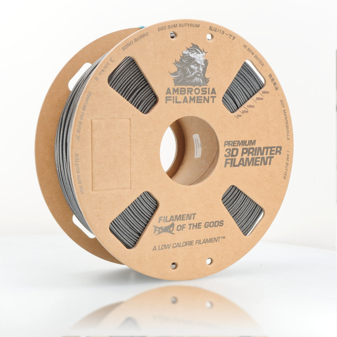 AMBROSIA ABS Matte Filament of the Gods - 1KG Bambu AMS Friendly Cardb ...
